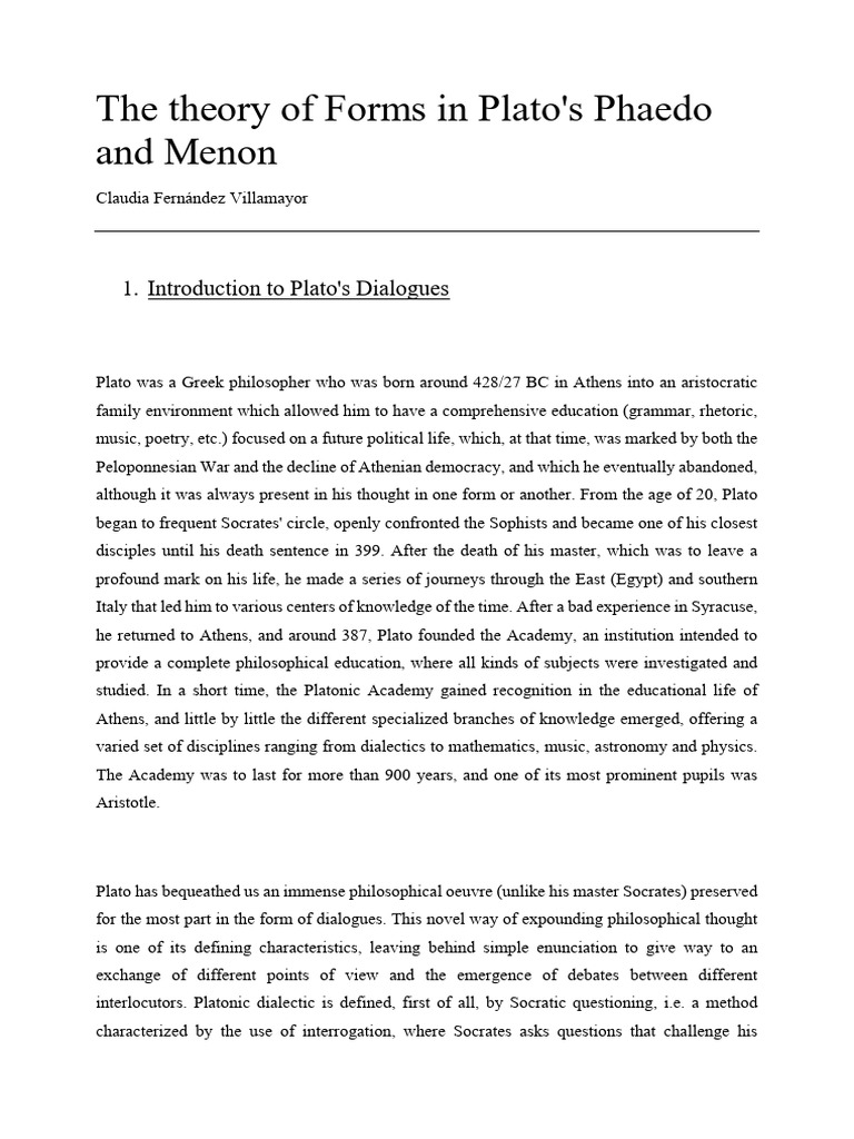 Understanding Plato's Theory of Forms | PDF | Plato | Socrates