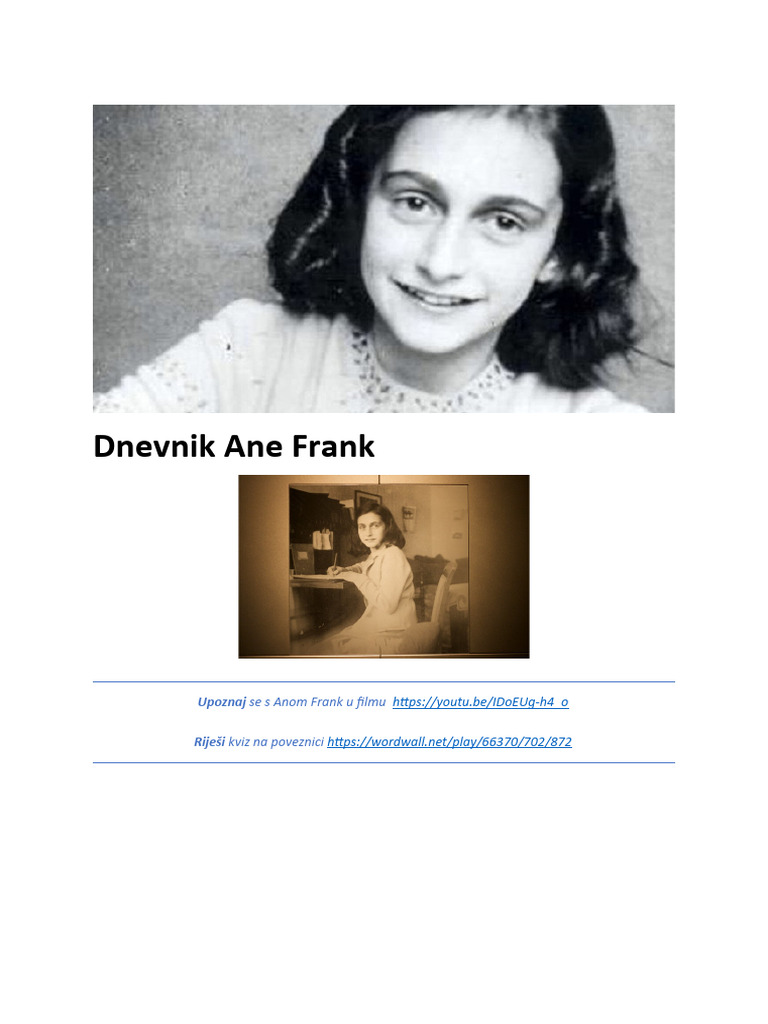Dnevnik Ane Frank-1 | PDF