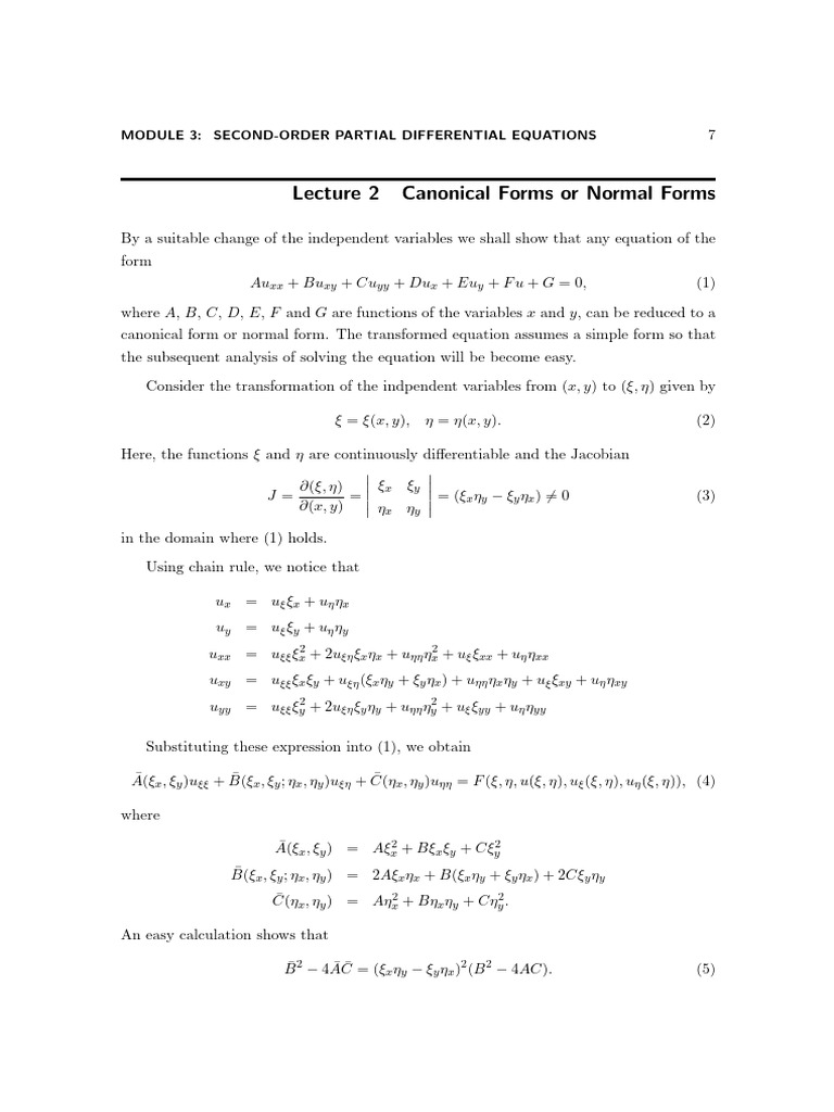 (MOD-3) Lecture-2 | PDF | Partial Differential Equation | Differential Equations