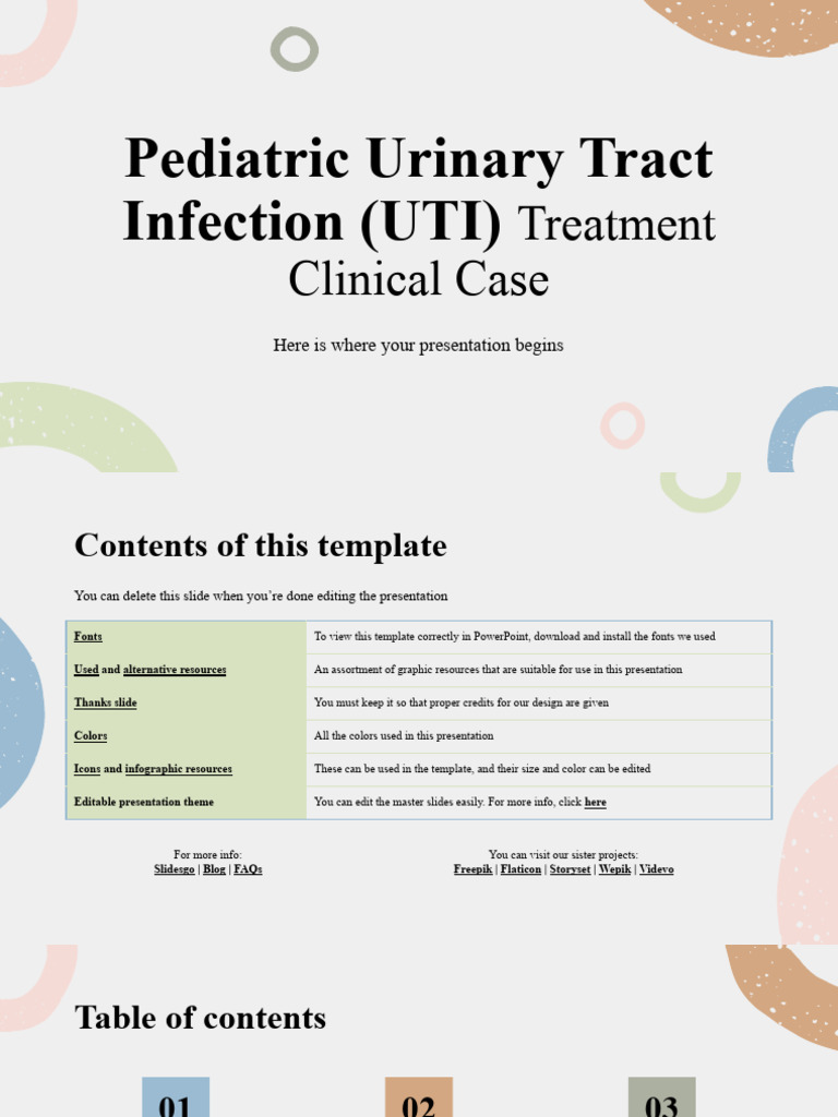 Pediatric Urinary Tract Infection (UTI) Treatment Clinical Case by Slidesgo | PDF | Medical ...