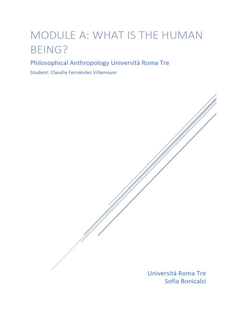 What Is The Human Being? Philosophy Antropology | PDF | Philosophical ...