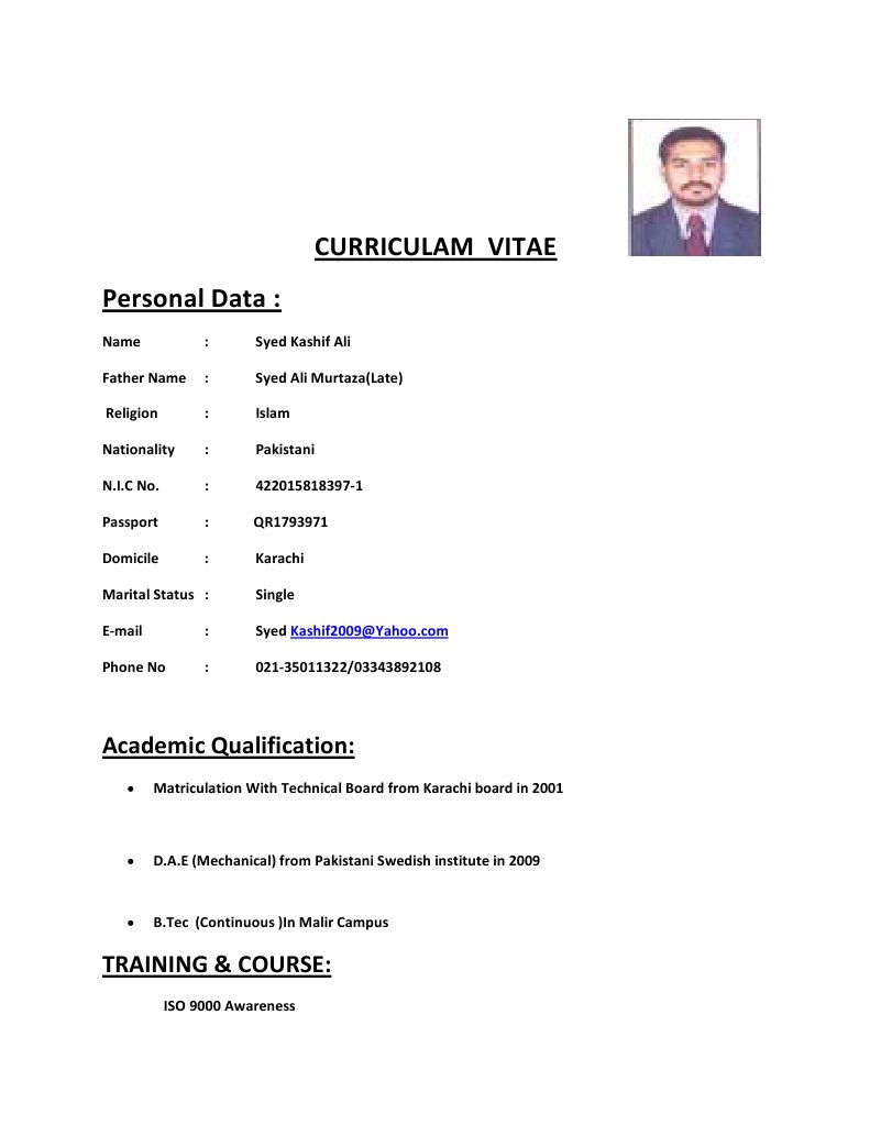 Curriculam Vitae | PDF