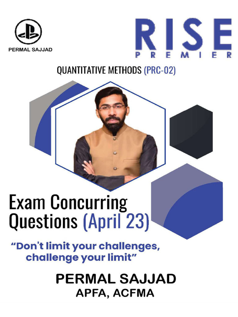QM Questions April 23 by Permal Sajjad | PDF