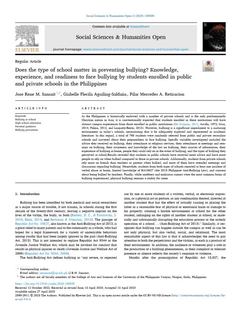 Bullying | Download Free PDF | Bullying | Private School