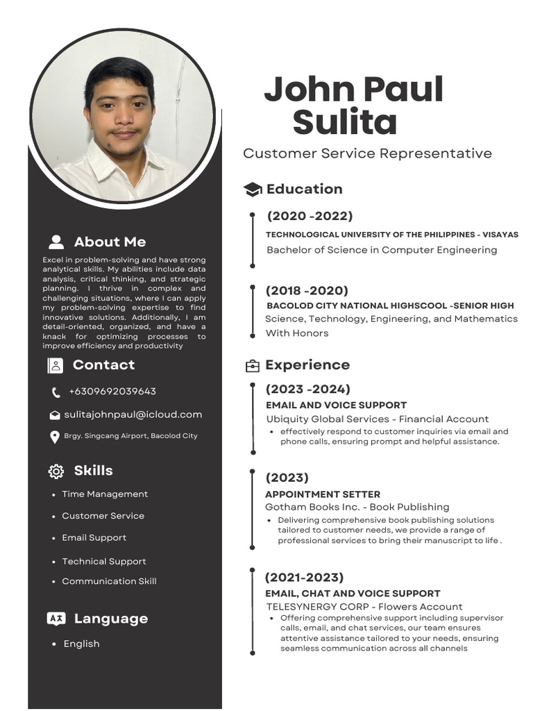 Modern Minimalist CV Resume | PDF | Business | Computing