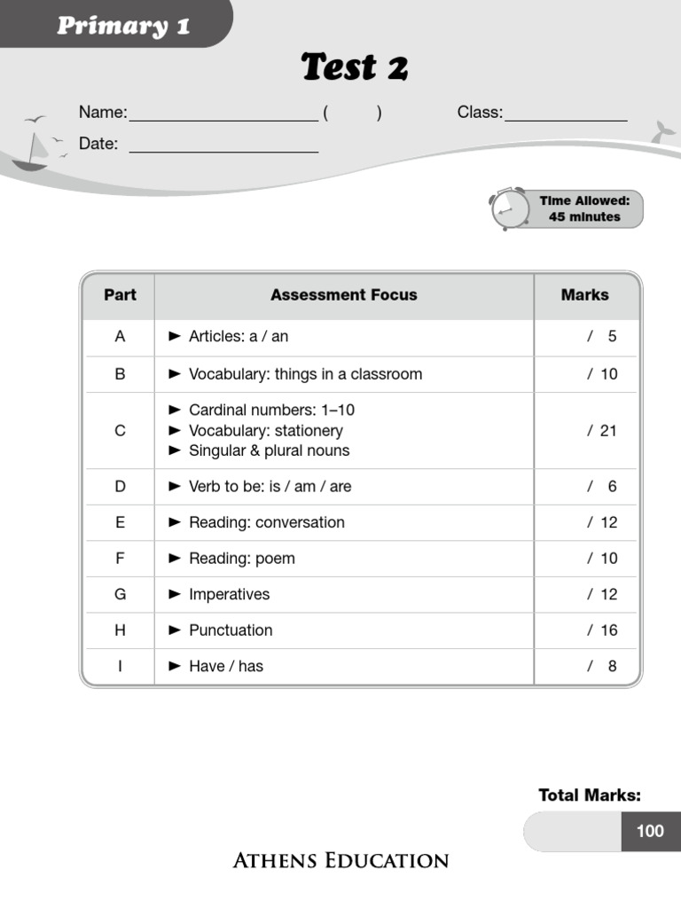 p1 Test | PDF | English Language | Morphology