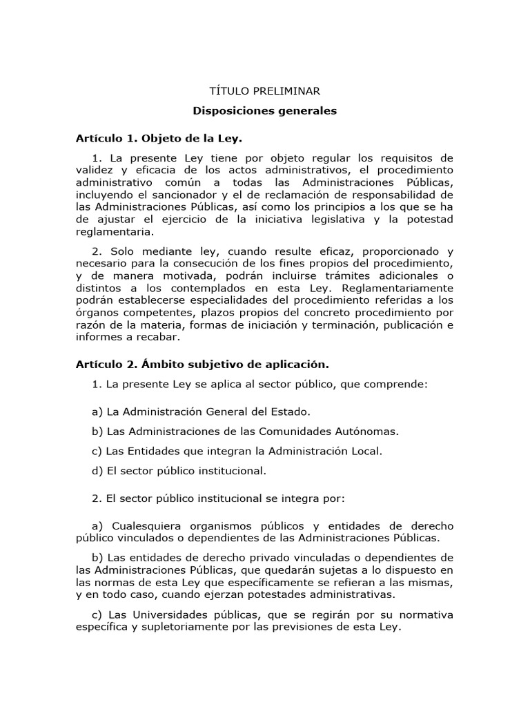 Ley de Procedimiento Administrativo | PDF | Ciencias Políticas ...