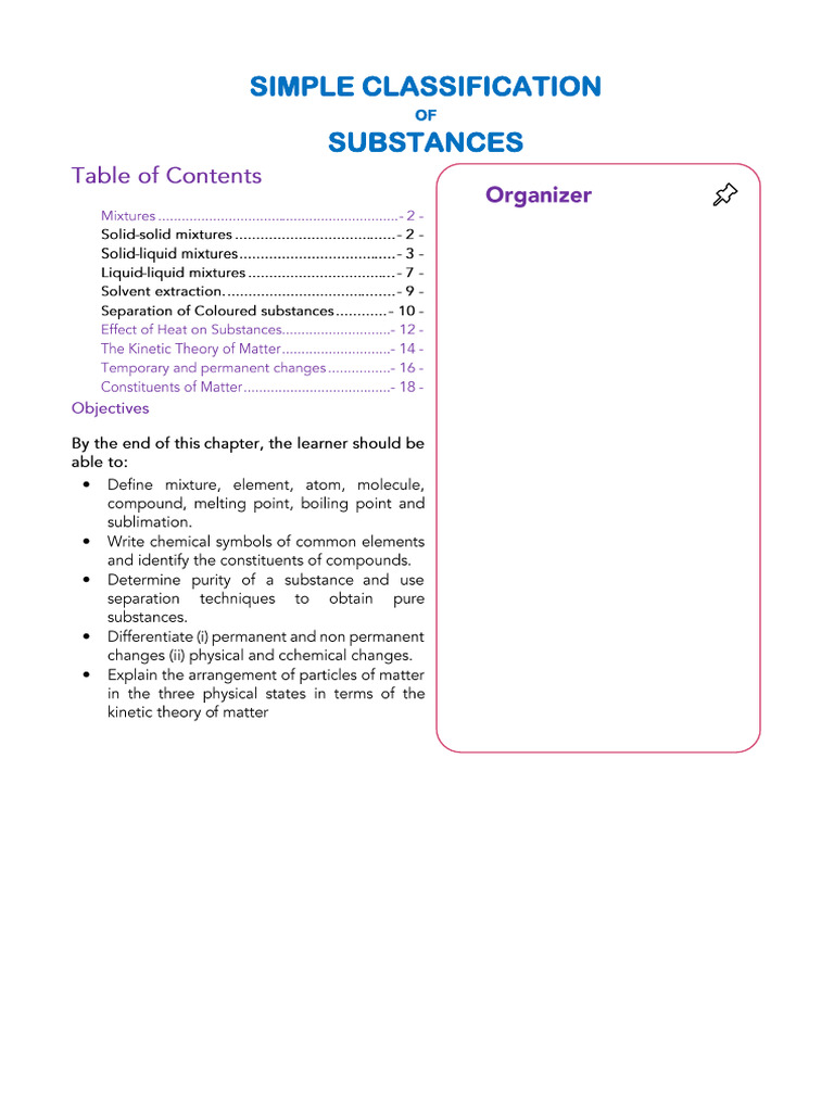 1.2 Simple Classification of Substances | PDF