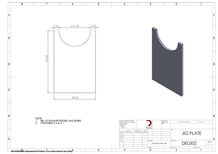 Jig Plate Del002 | Download Free PDF | Industrial Processes | Metalworking