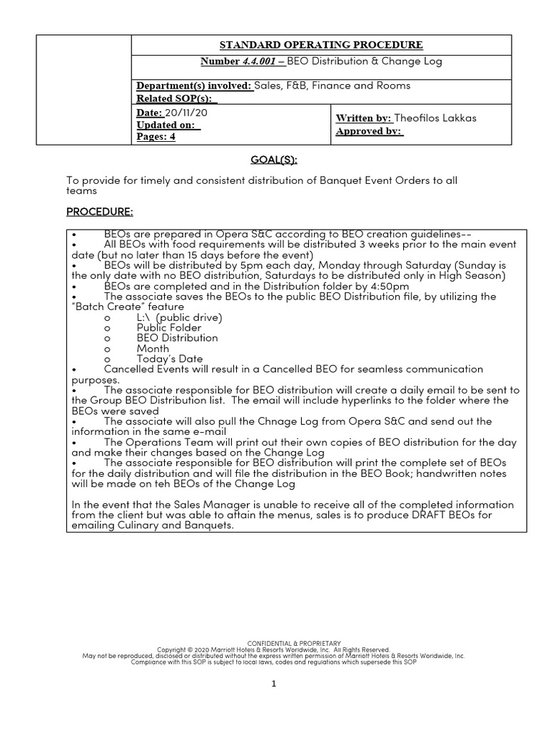 4.4.001 - BEO Distribution & Change Log | PDF | Freedom Of Expression ...