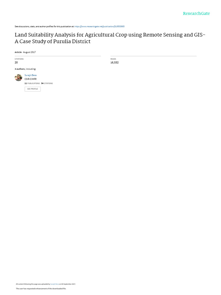 Crop Suitability Analysis | PDF | Geographic Information System | Loam
