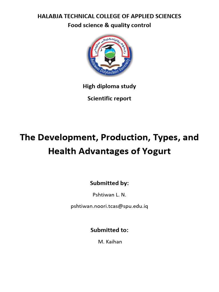 The Development Production Types And Health Advantages Of Yogurt