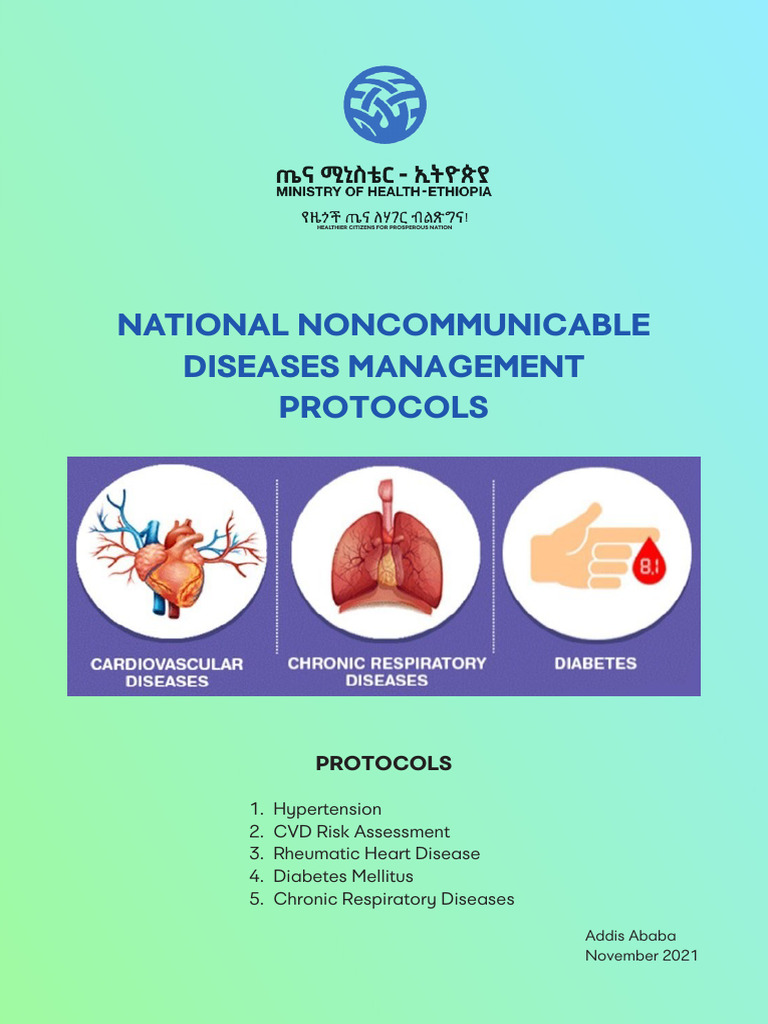 National NCD Management Protocols Ethiopia | PDF | Hypertension | Blood ...
