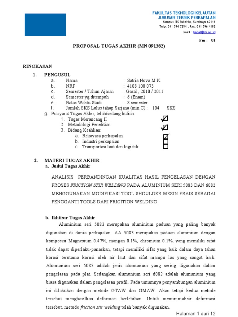 COntoh Proposal TA | PDF
