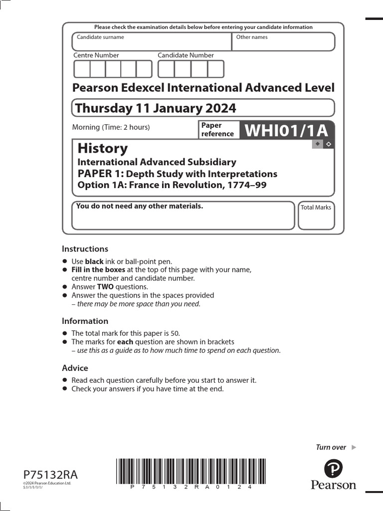 Paper 1 Jan 2024 QP | PDF