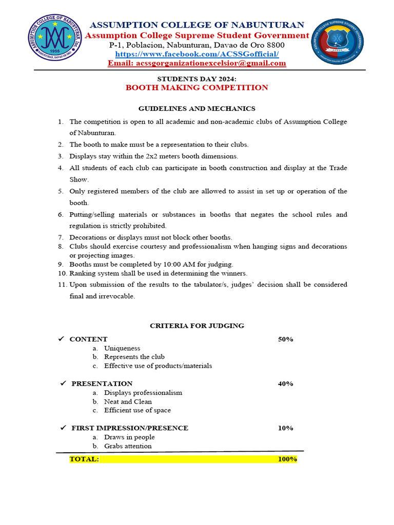 Booth Making Mechanics | PDF