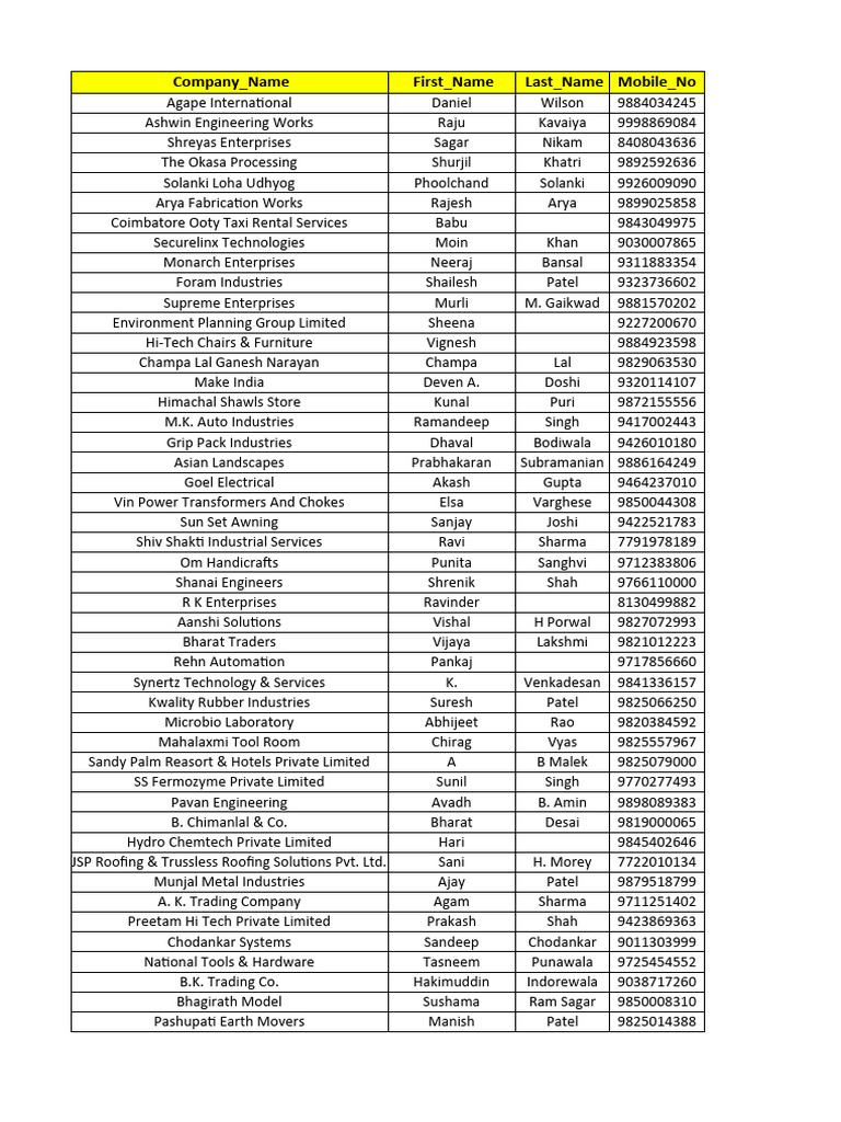 535844222 2 All India Mix Business Database Sample | PDF