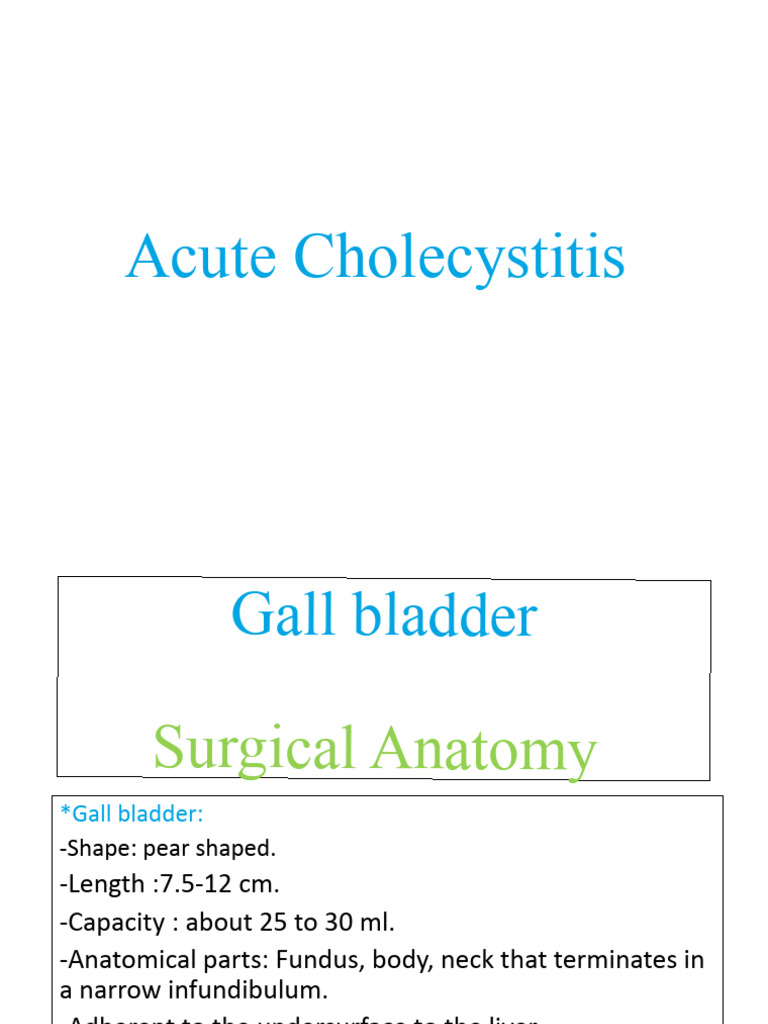 Acute Cholecyst-WPS Office | PDF | Gallbladder | Medical Specialties