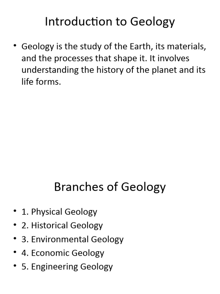 Introduction To Geology Presentation | PDF