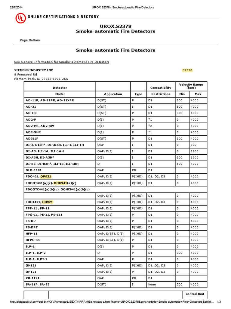 Smoke Detector Compatibility Guide | PDF | Technology & Engineering