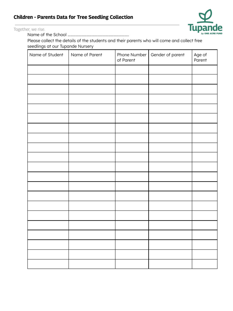 Parent-Child Data for Seedling Pickup | PDF | Career & Growth ...