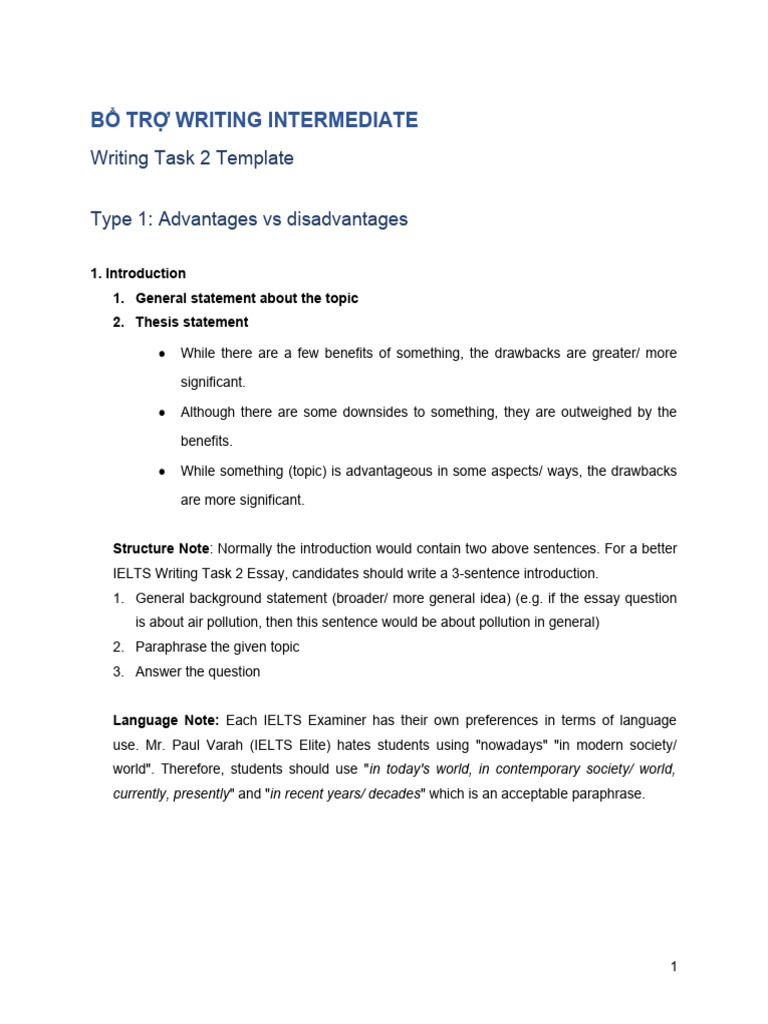 IELTS Essay Writing Templates | PDF | Reason | Essays