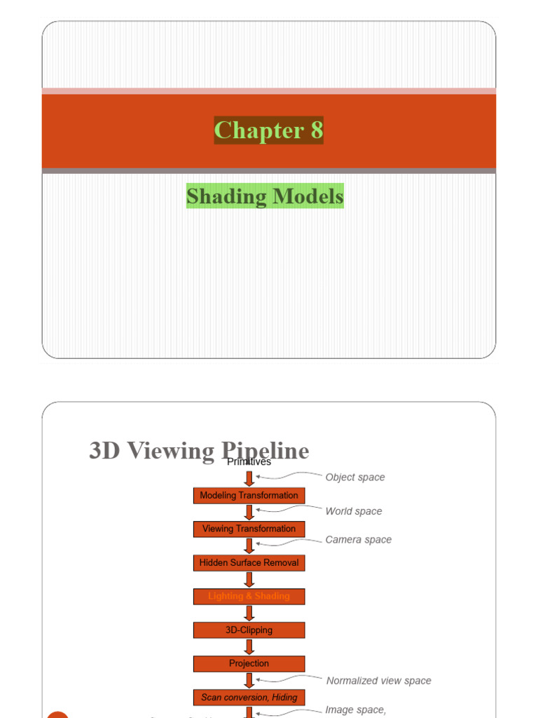 Chp8 - Shading Models | PDF | Computer Graphics | Graphics