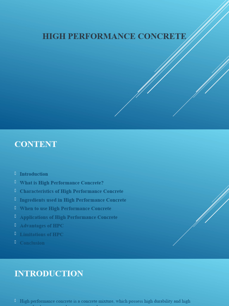 High-Performance Concrete | PDF | Concrete | Cement