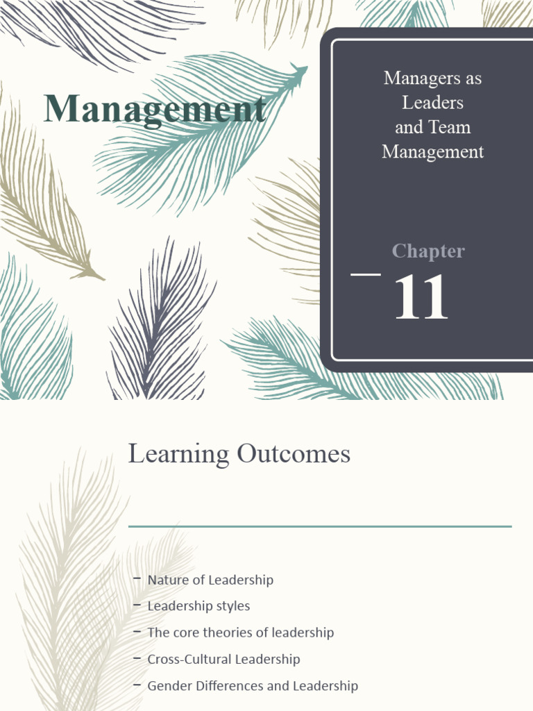 Chapter 11 Managers As Leaders | PDF | Leadership | Liberal Arts Education