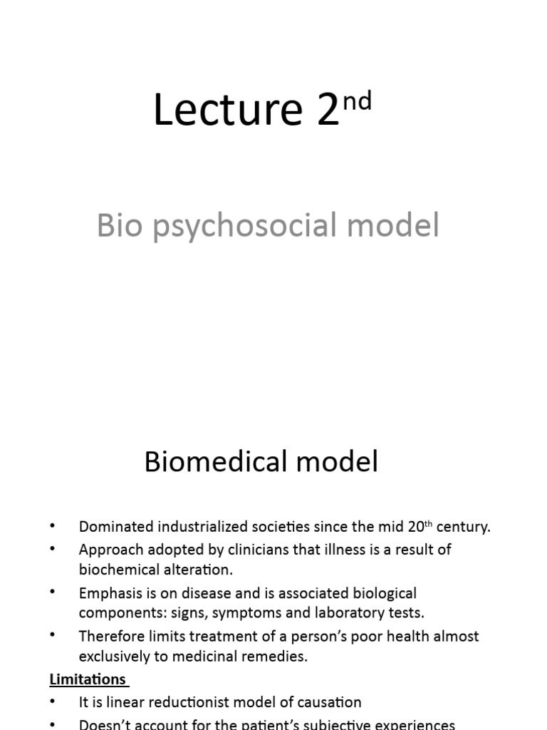 Biopsychosocial Model | PDF | Mental Health | Behavioural Sciences