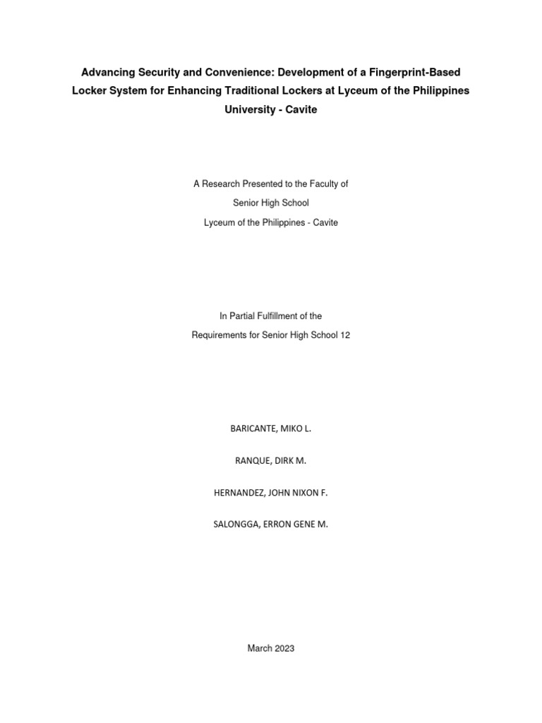 FINAL | PDF | Authentication | Biometrics