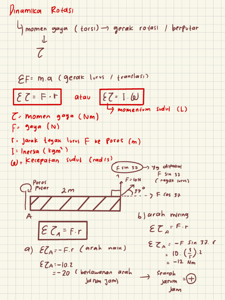 Fisika Gerak Rotasi | PDF