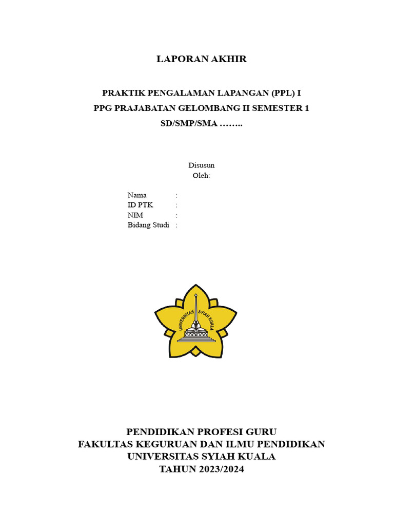 FORMAT LAPORAN AKHIR PPL 1 (3) | PDF