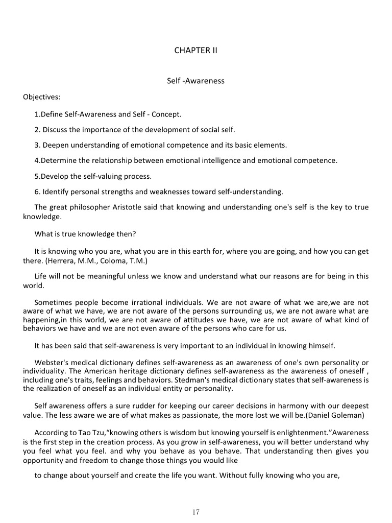 Self-Awareness for Personal Growth | PDF | Self Awareness | Self Concept