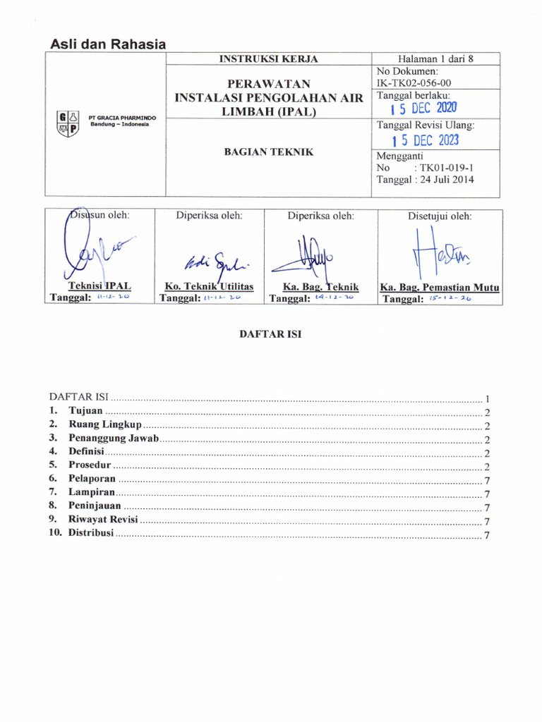Ik-Tk02-056-00 Ik Perawatan Ipal | PDF