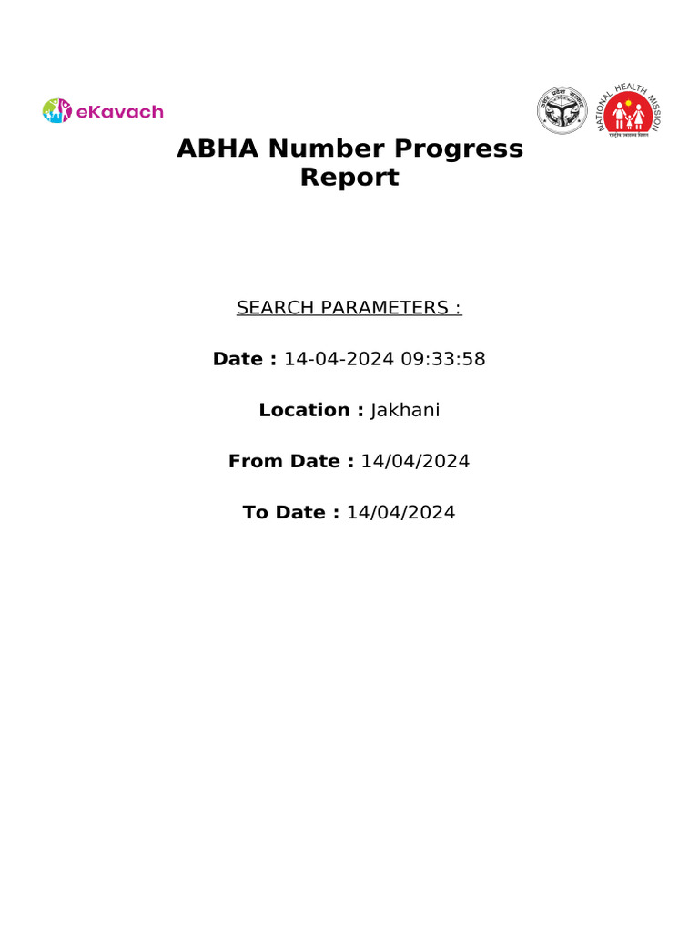 ABHA Number Progress Report - 1713110639501 | PDF | Physical Security | Cybercrime