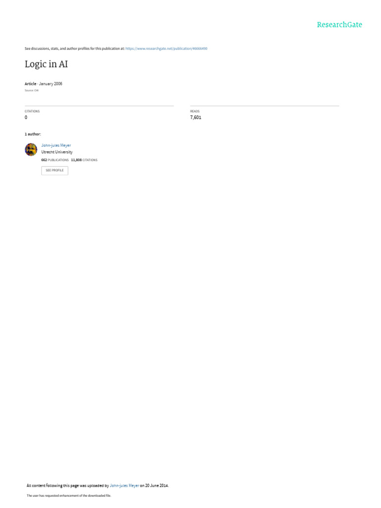 Logic In Ai Pdf First Order Logic Interpretation Logic