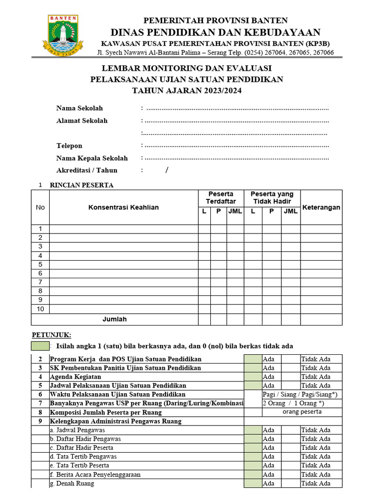 Monitoring Ujian Pendidikan | PDF