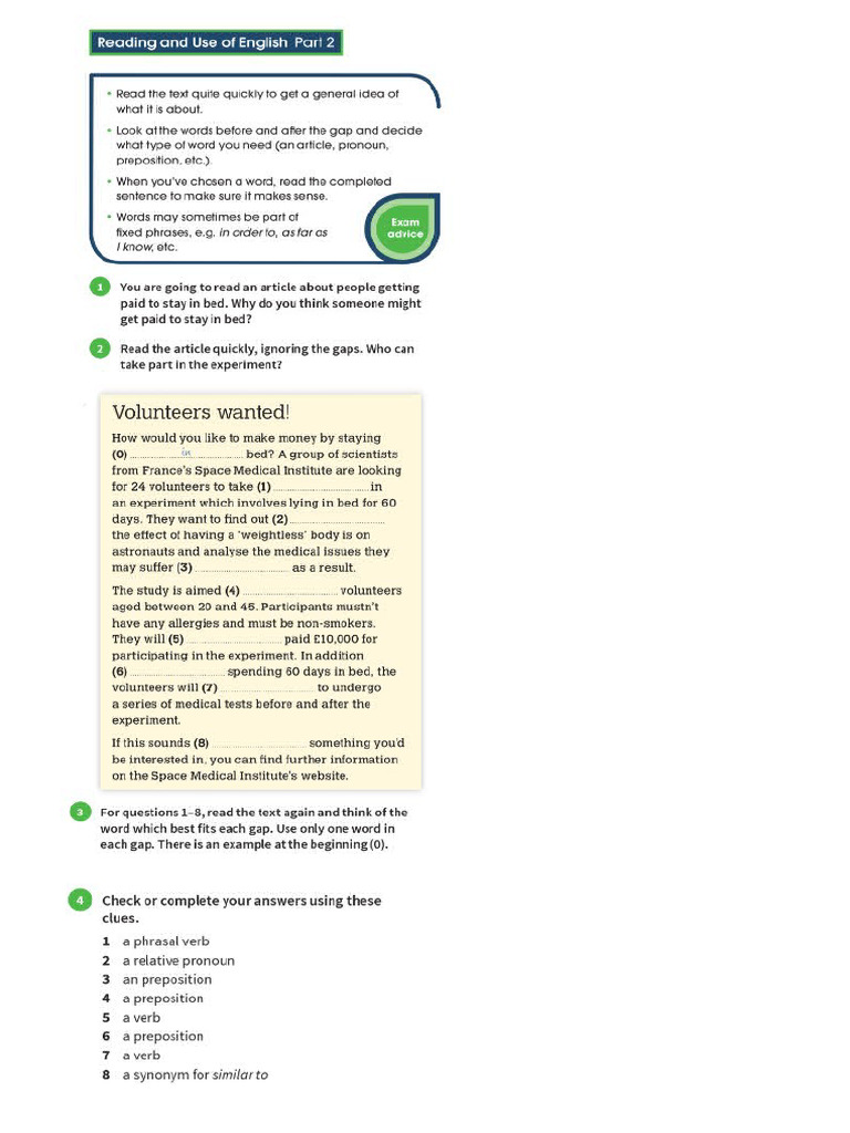 Open Cloze Activities | PDF