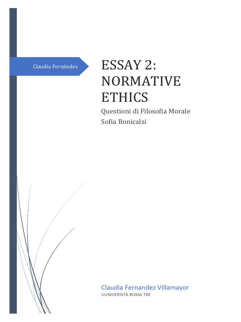 Essay 2 Normative Ethics | PDF | Virtue Ethics | Utilitarianism