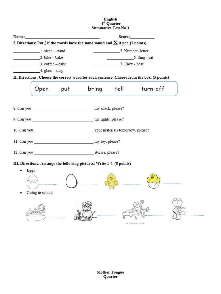 Summative Test 3 | PDF