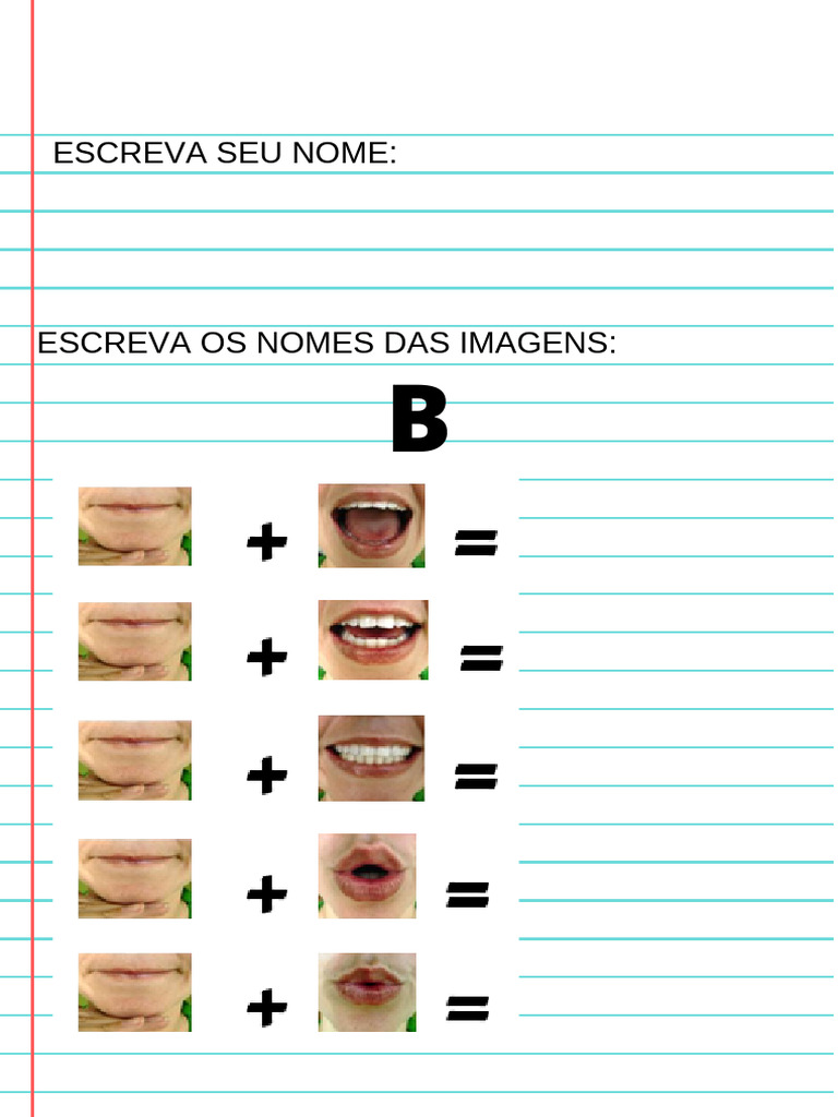 Atividade Método Fônico Letra B | PDF