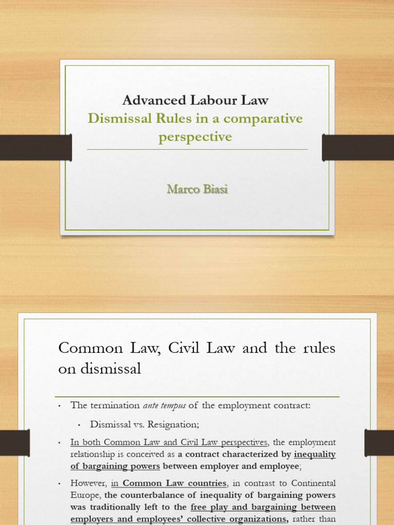 Dismissal Rules. US vs. Germany | PDF | At Will Employment | Employment
