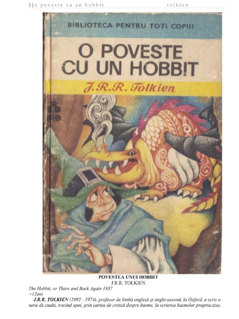 O Poveste Cu Un Hobbit - PDF Versiunea 1 | PDF