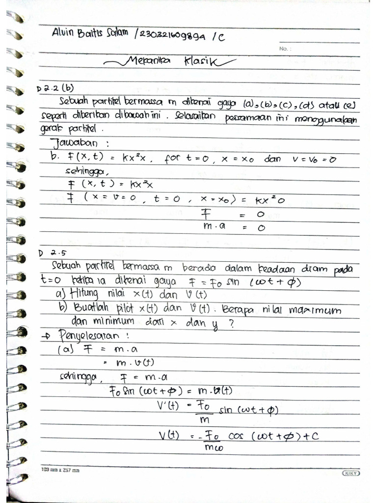 Alvin Baitis Salam 233021609894 MK | PDF