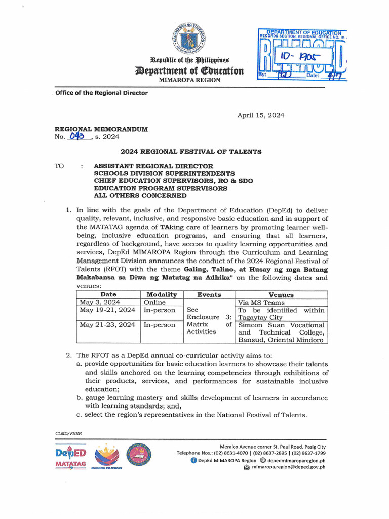 Rfot 2024 | PDF