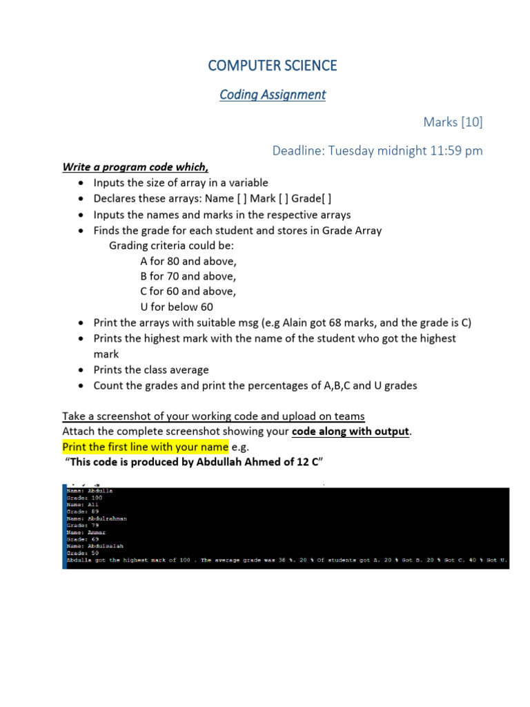 CS - Assignment | PDF