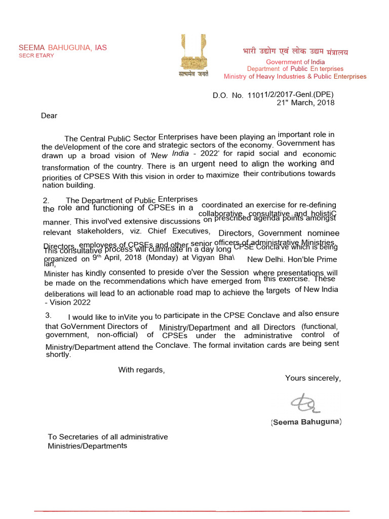 Invitation for Secretary | PDF | Governance | Government