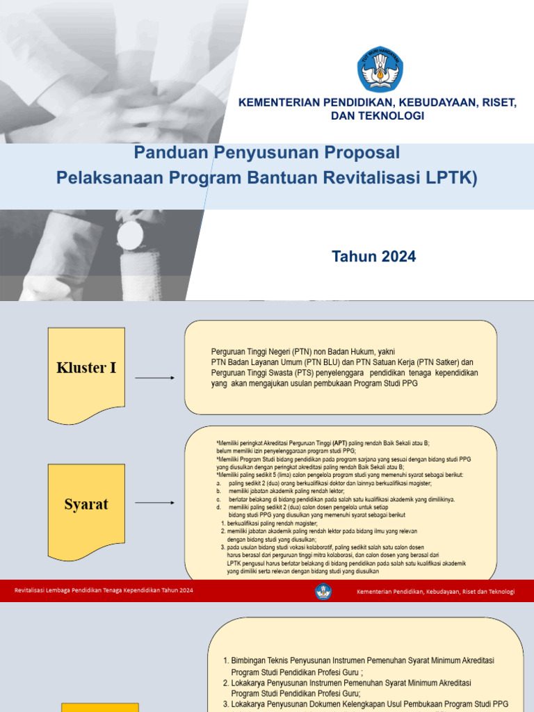 #2 Panduan Penyusunan Proposal Pelaksanaan Program Bantuan Revitalisasi LPTK) | PDF