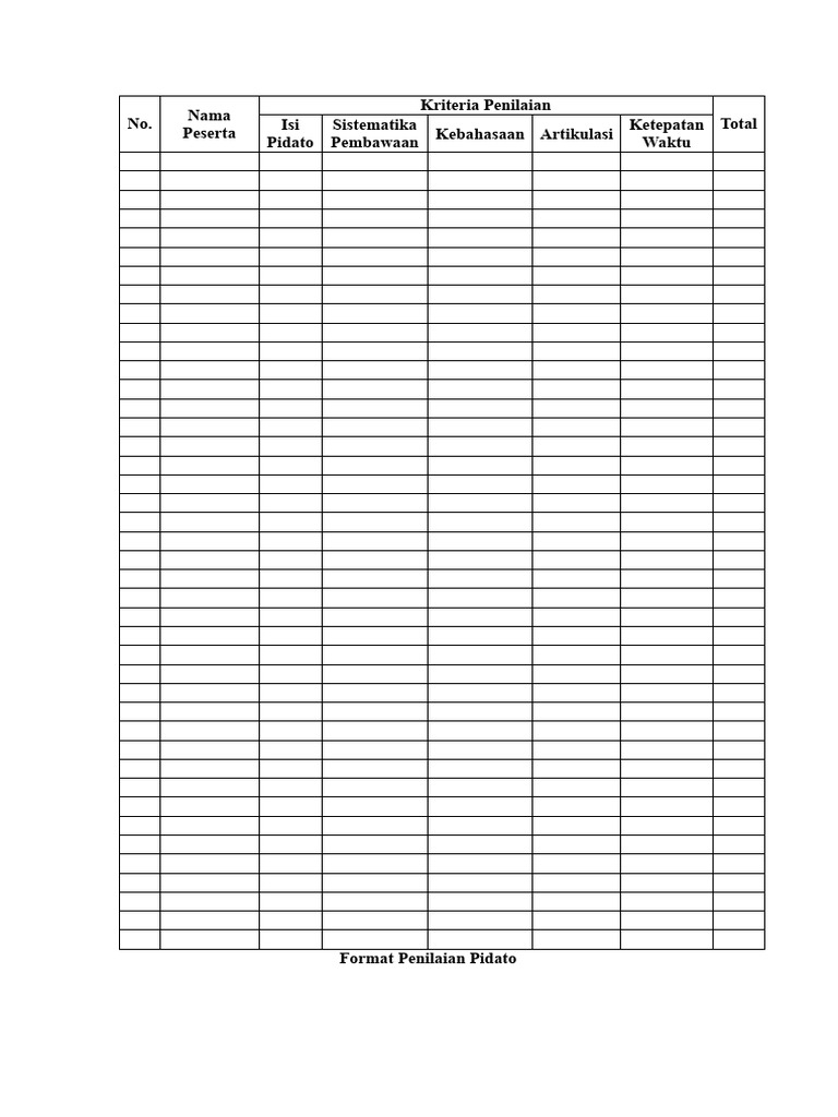 Format Penilaian Unjuk Bakat MPLS | PDF